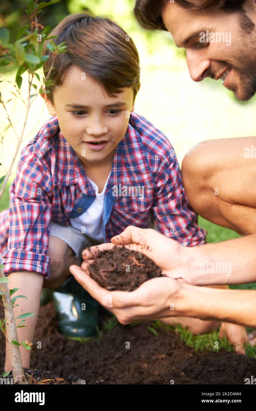 Father son gardening hi-res stock photography and images - Alamy