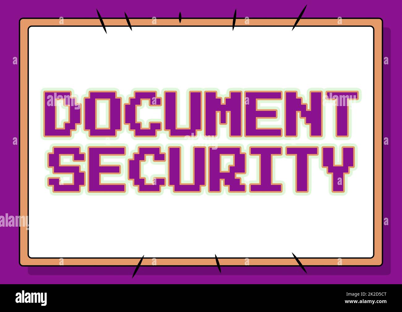 Sign displaying Document Security. Business overview maintenance of ...