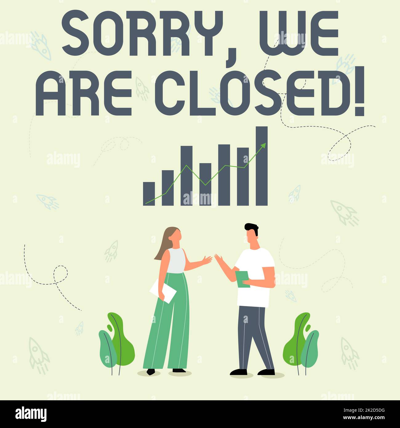 Sign displaying Sorry, We Are Closed. Business concept apologize for ...