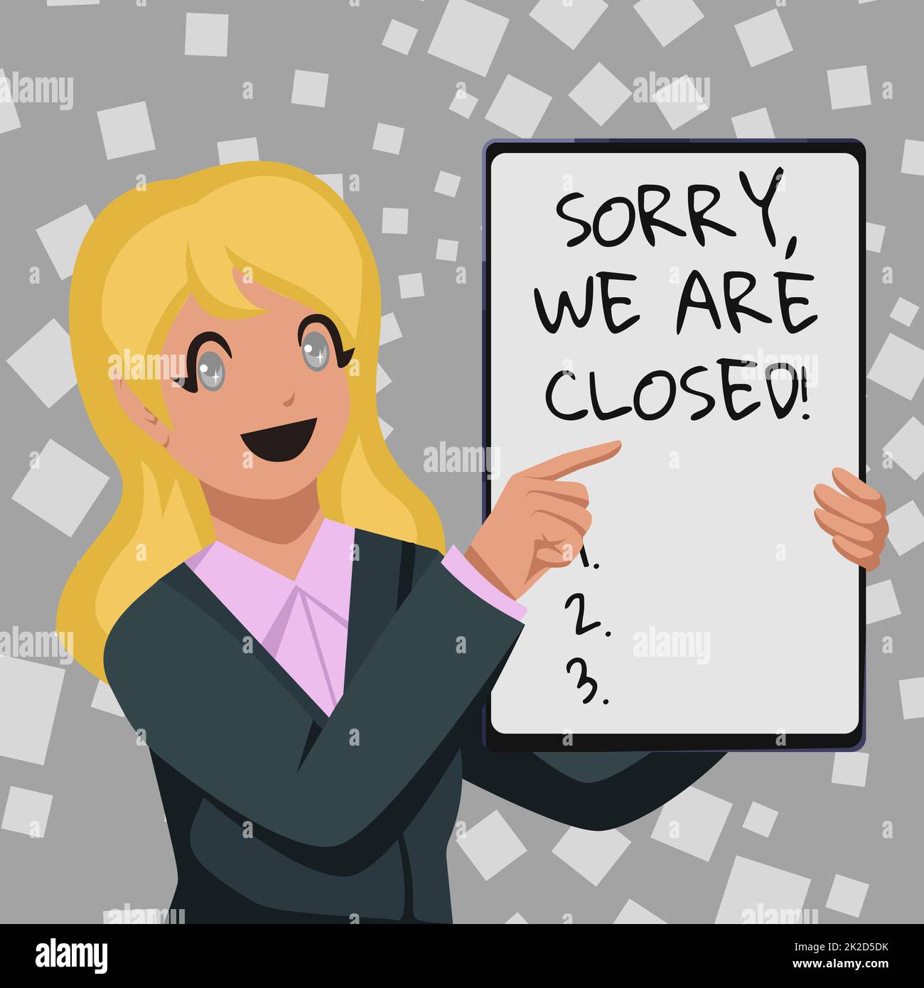 Sign displaying Sorry, We Are Closed. Business idea apologize for ...