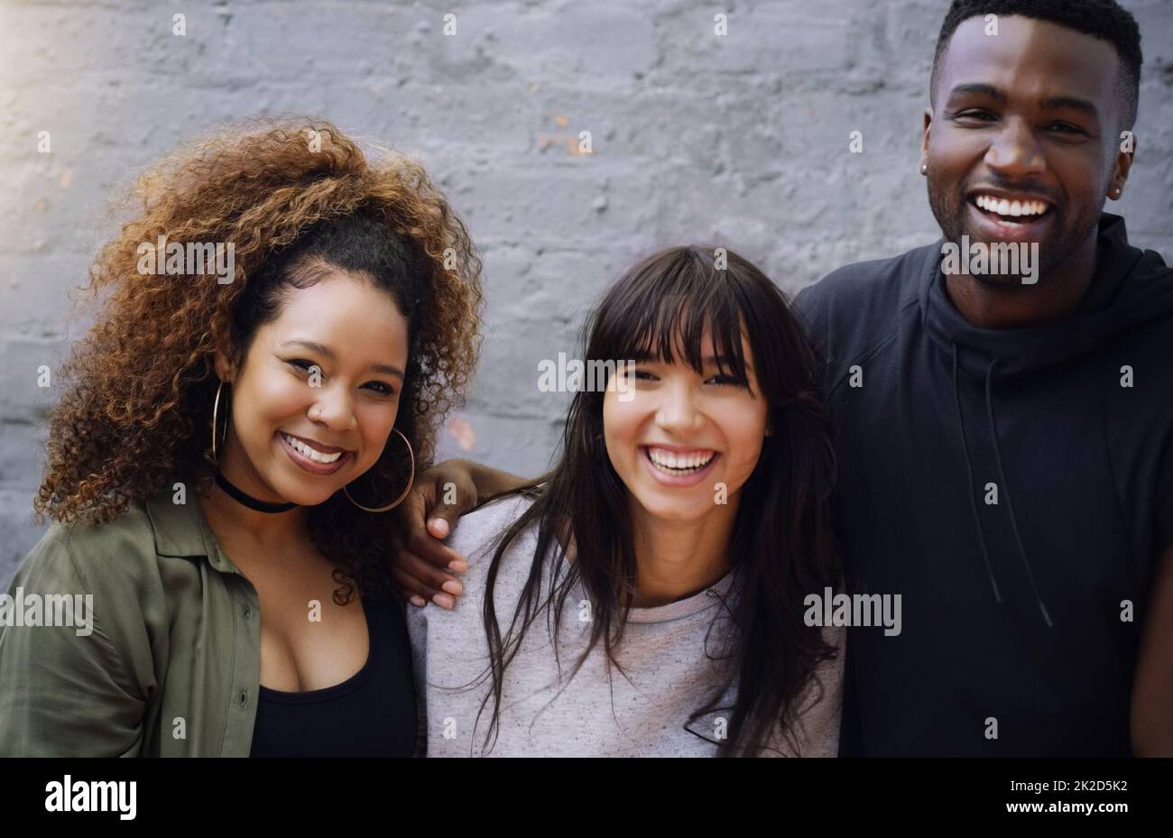 Reuniting with some old friends. Portrait of a group of friends posing ...