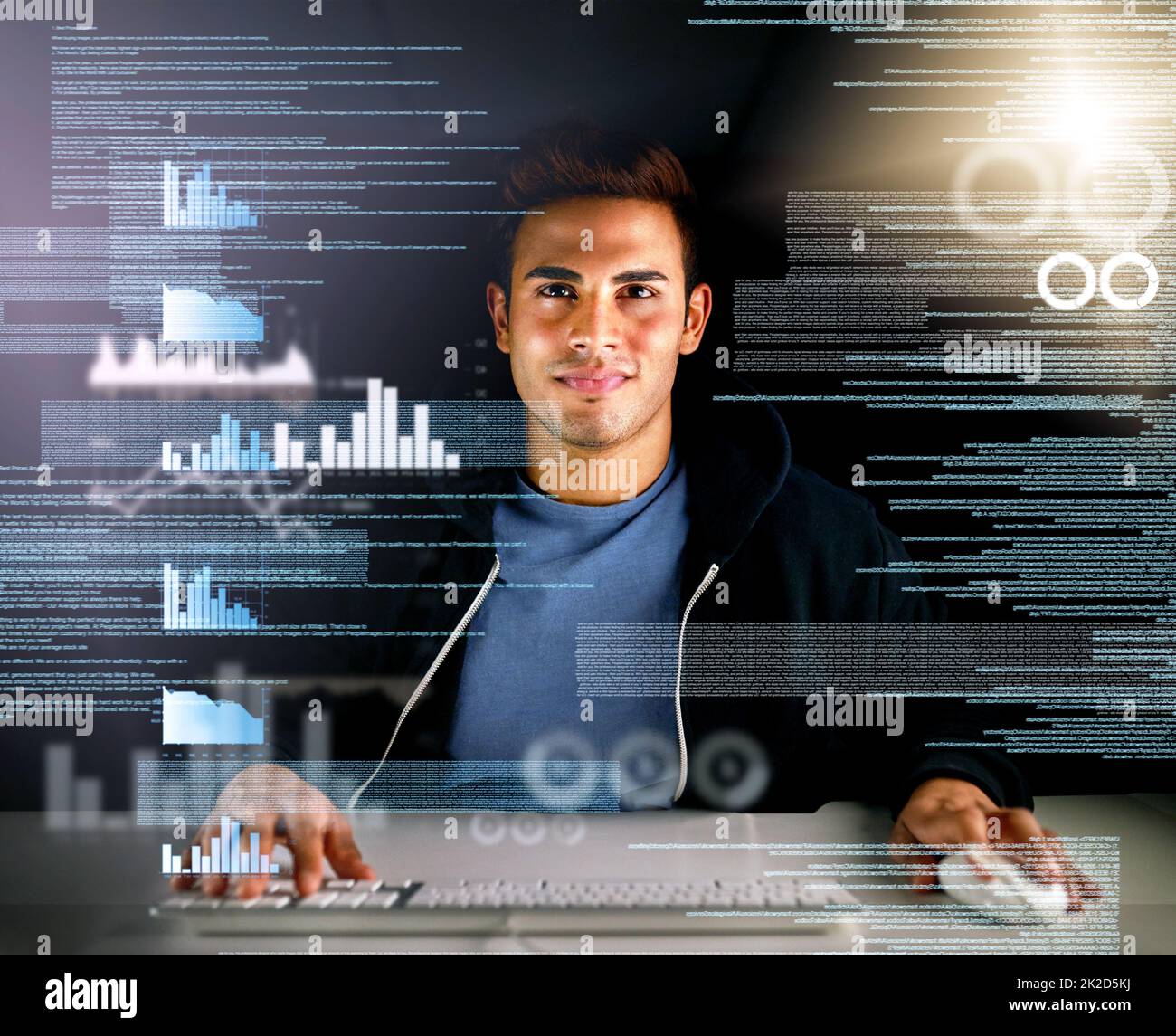 Hes fluent in multiple coding languages. Cropped shot of a handsome ... Hes fluent in multiple coding languages. Cropped shot of a handsome ...