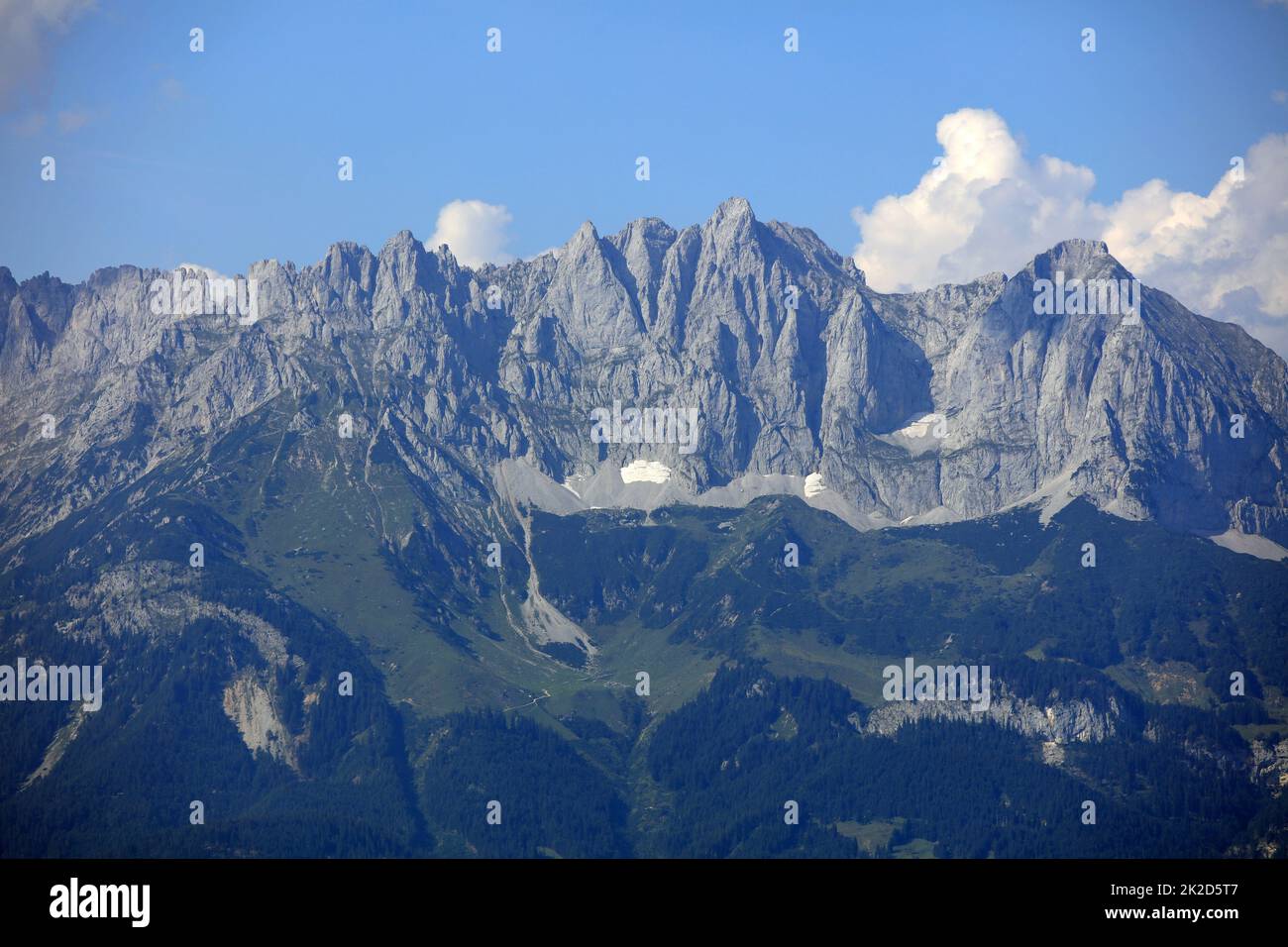 View to Wilder Kaiser and Kaiser Mountains in Tyrol. Austria Stock ...