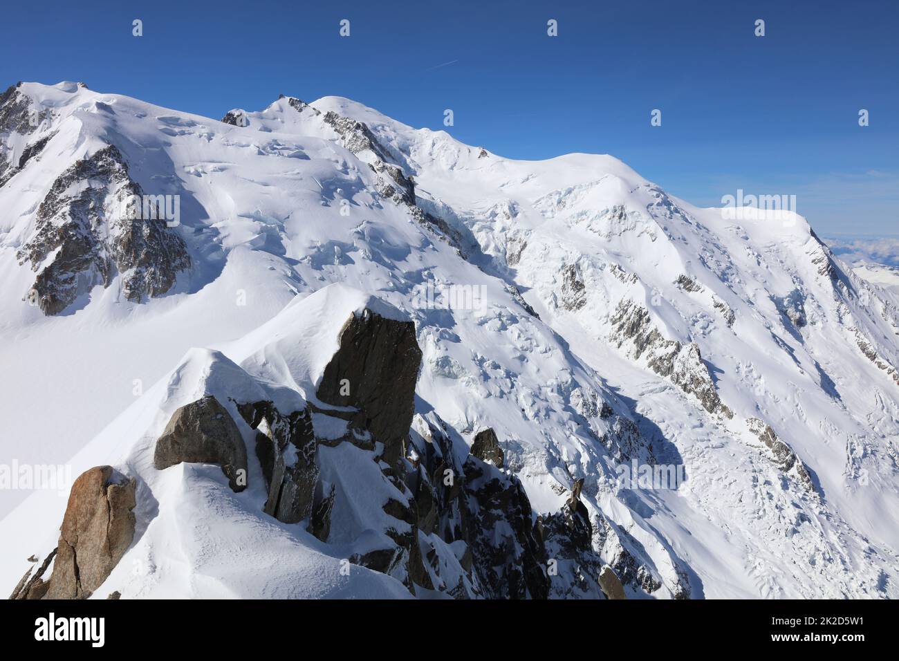 Mont Blanc Summit from Aiguille du Midi. Chamonix. France Stock Photo - Alamy