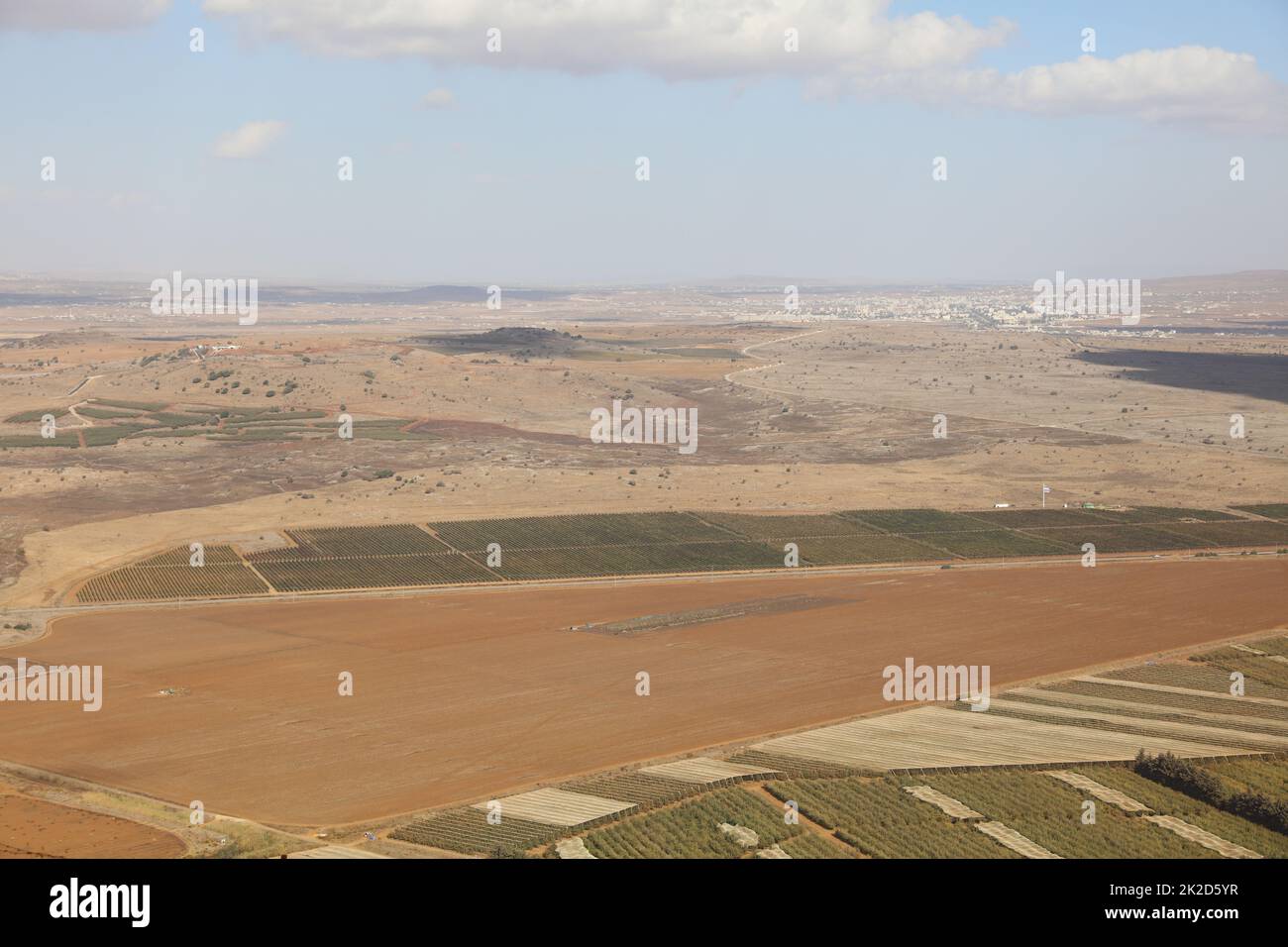 View from Golan Heights to Syria. Israel Stock Photo - Alamy