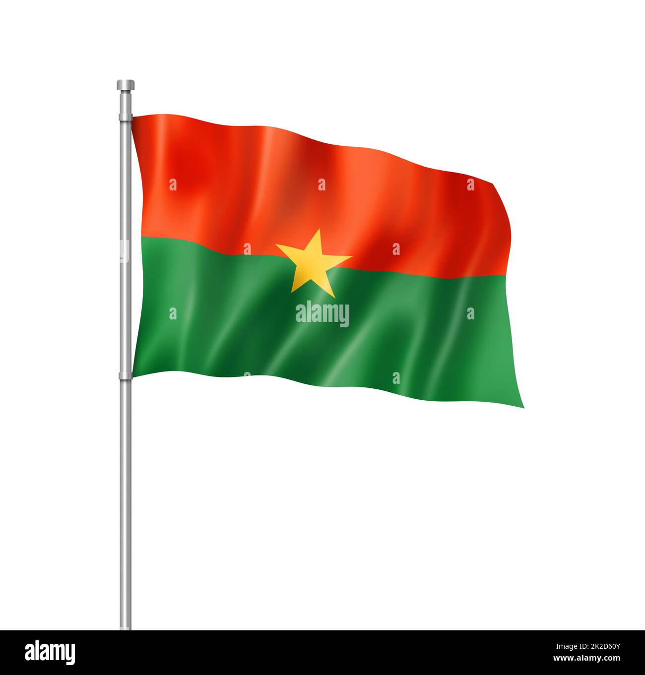 Burkina faso flag on pole hi-res stock photography and images - Alamy