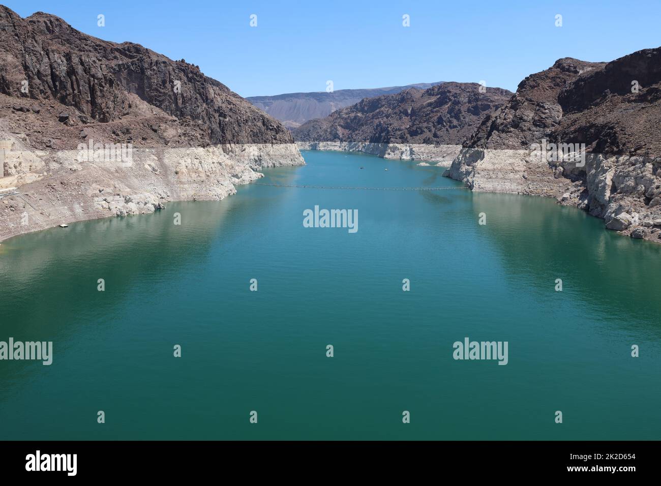 Hoover Dam on Colorado River at the Stateline of Nevada-Arizona. USA ...