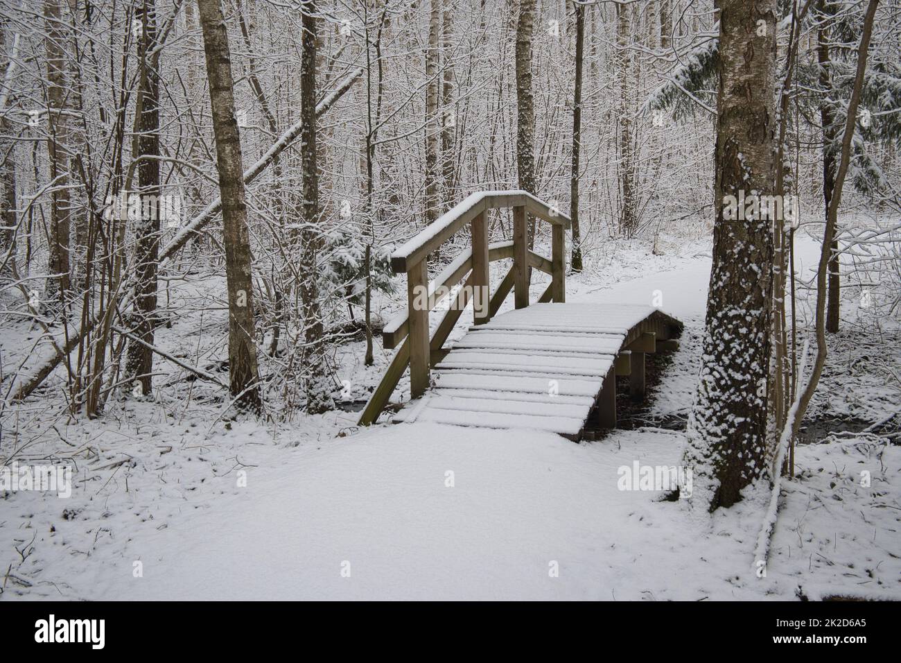 White covered footbridge hi-res stock photography and images - Alamy