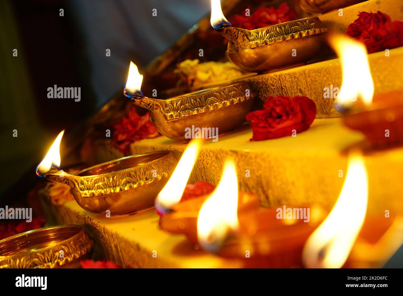 Indian sacred fire at temple Stock Photo - Alamy