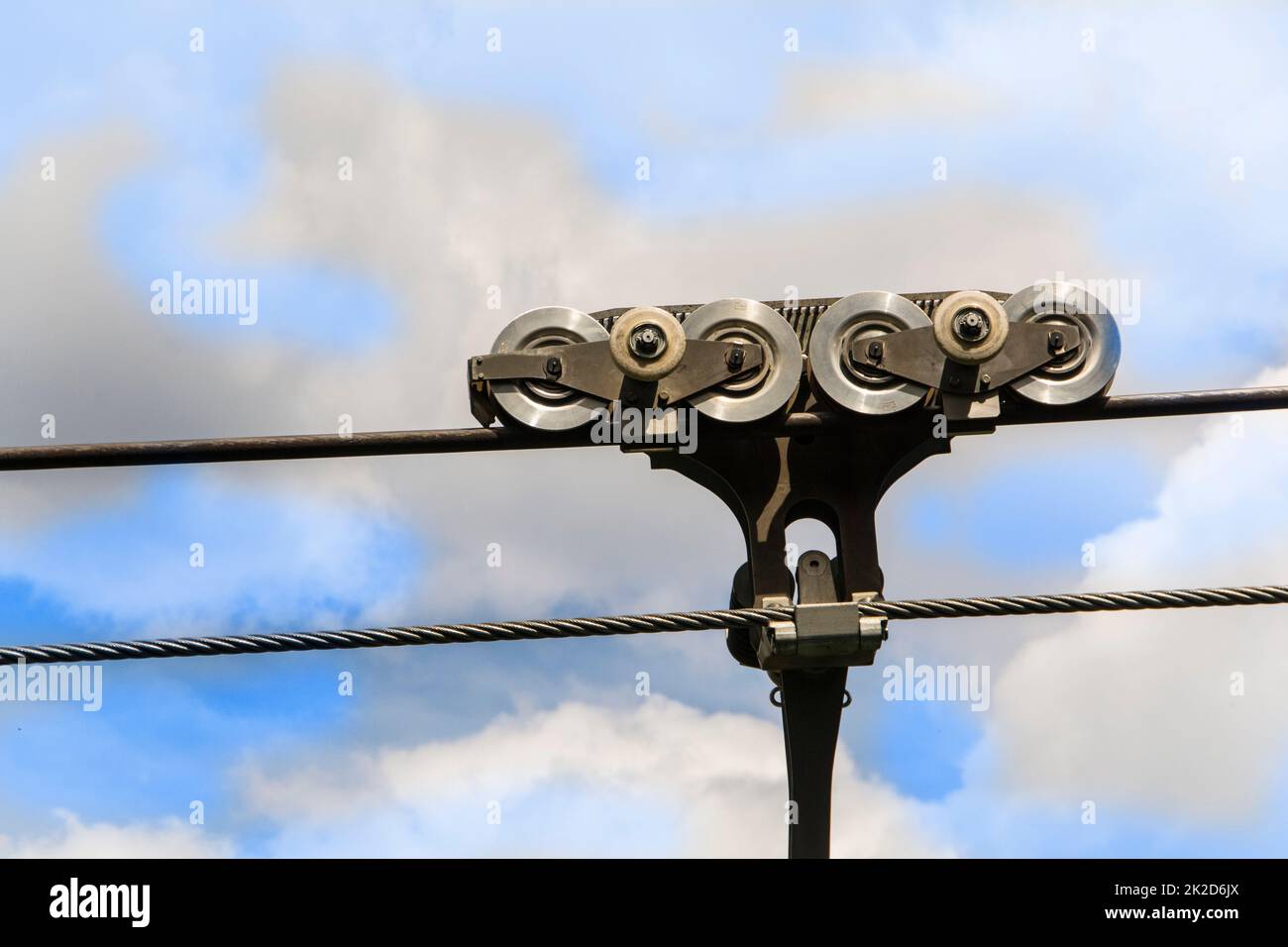 a cable car - detail of rolls Stock Photo - Alamy