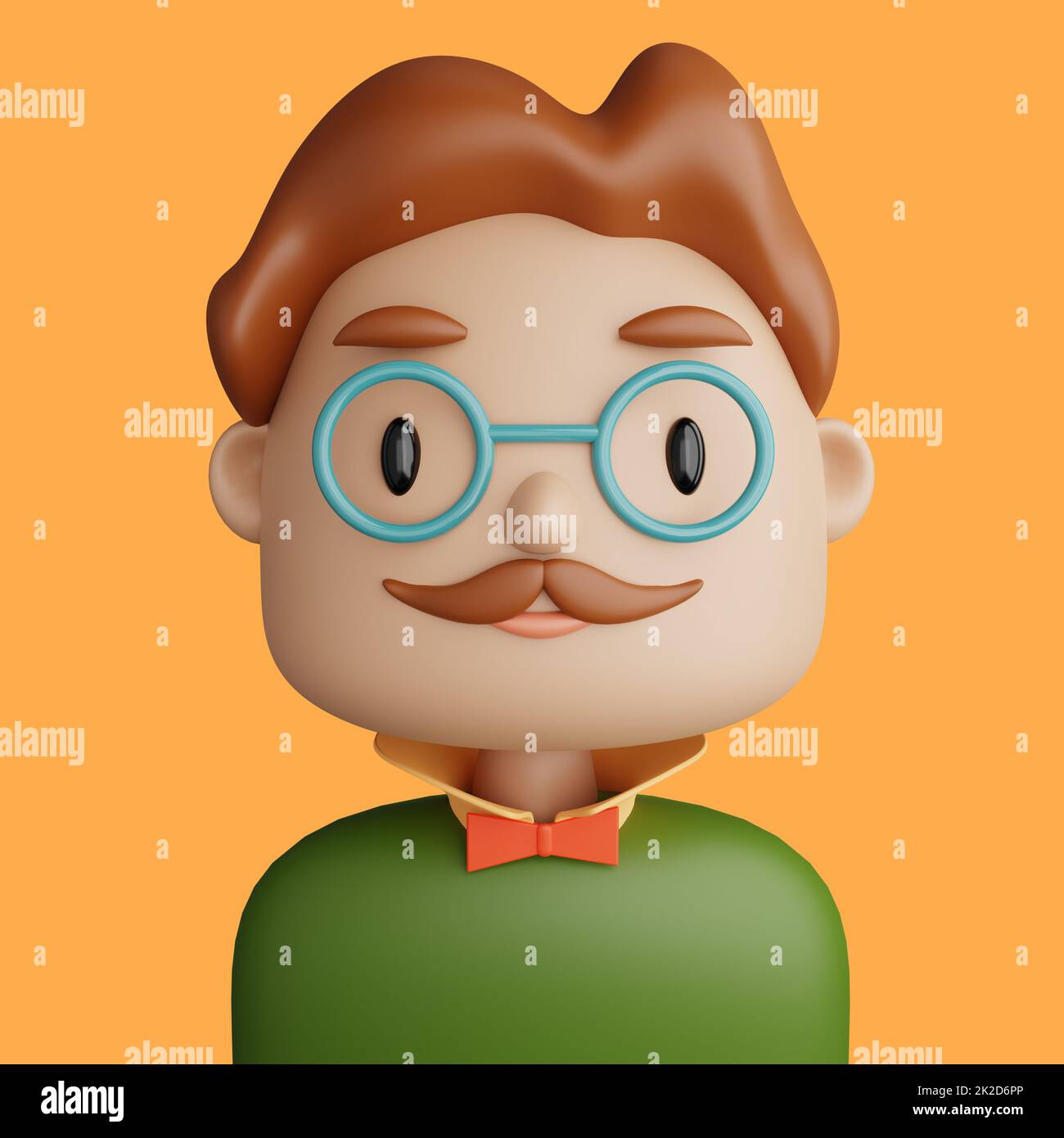 3D cartoon avatar of smiling caucasian man Stock Photo - Alamy