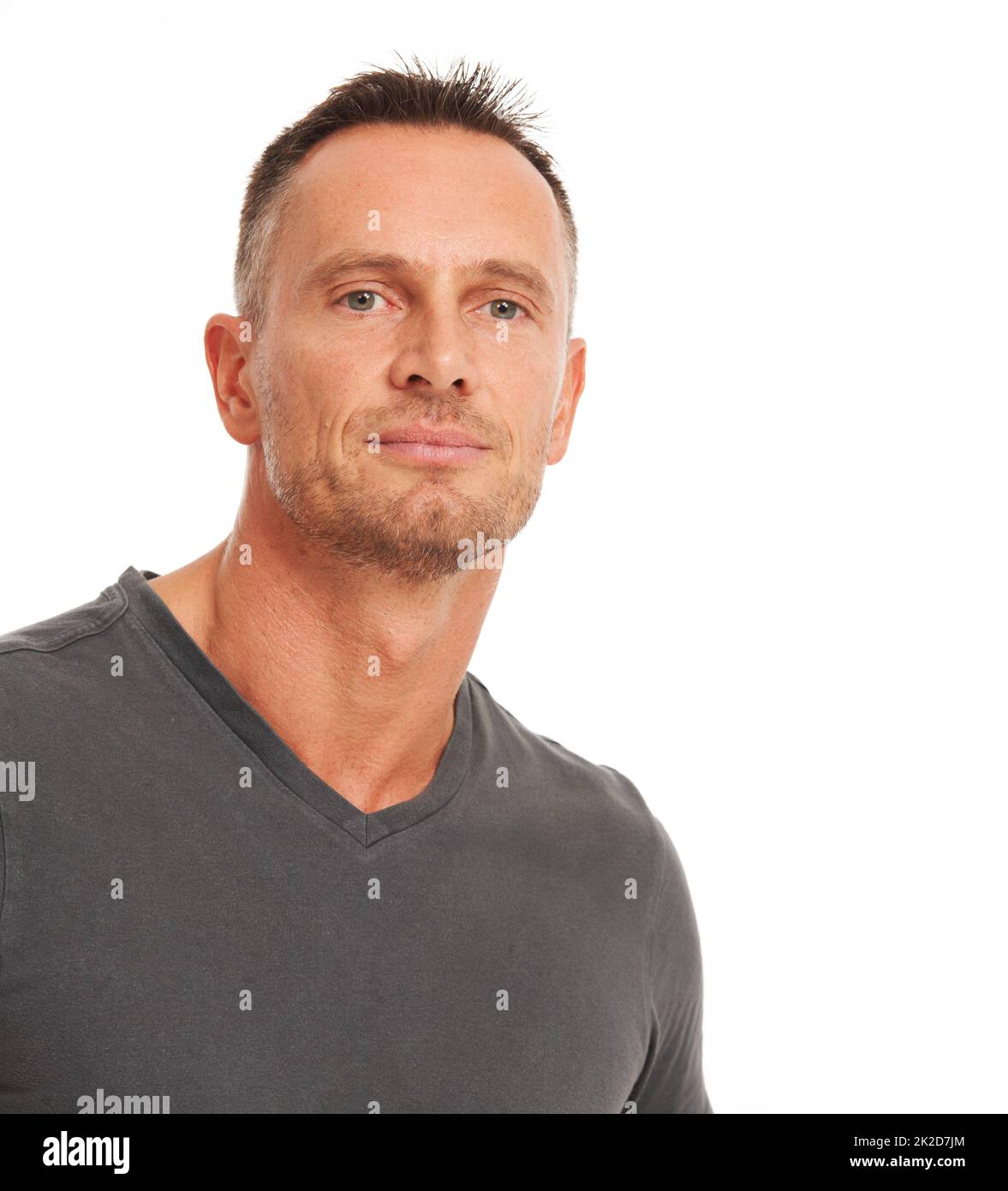 Im The Strong And Silent Type Handsome Mature Man Isolated On White