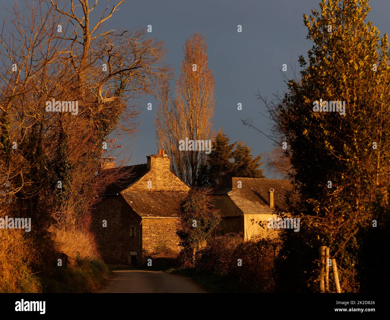 Old country house in sunlight Stock Photo - Alamy