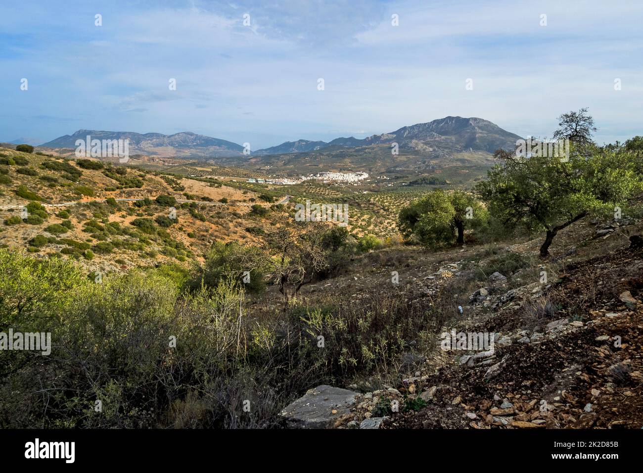 Spain, EL Burgo - White Town Stock Photo - Alamy