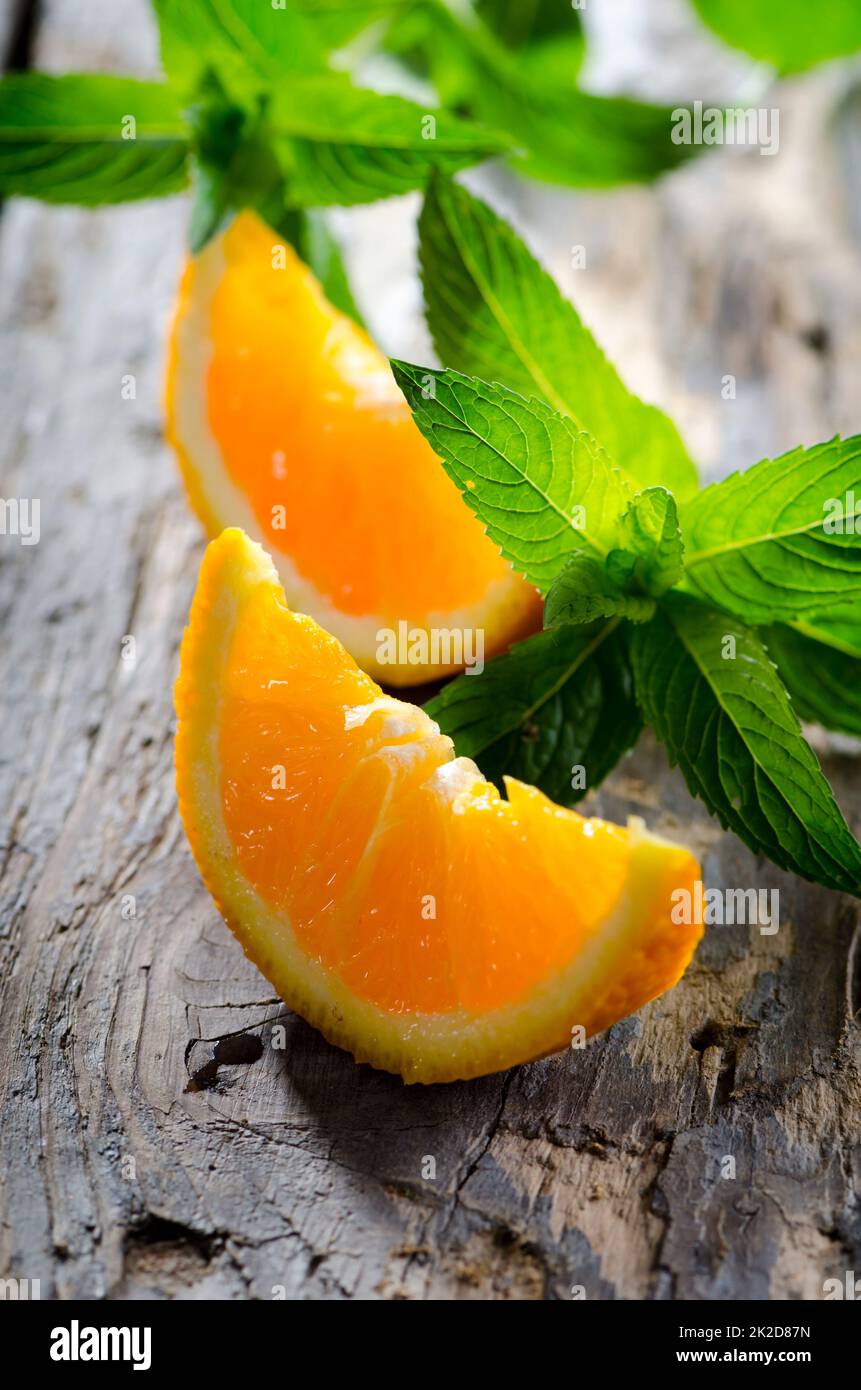 Orange and mint Stock Photo - Alamy