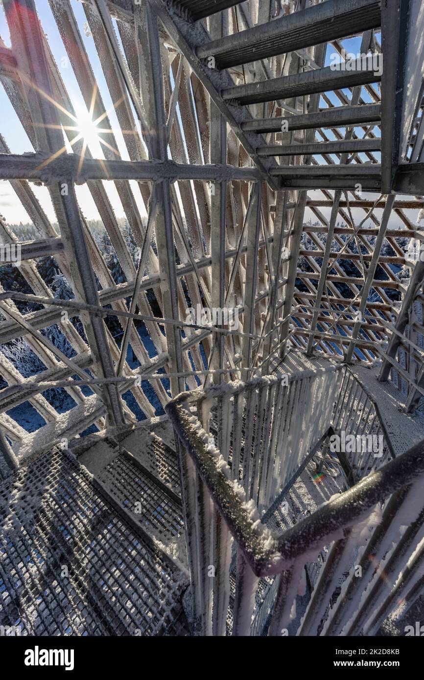 modern architecture, lookout tower, Velka Destna, Orlicke mountains ...