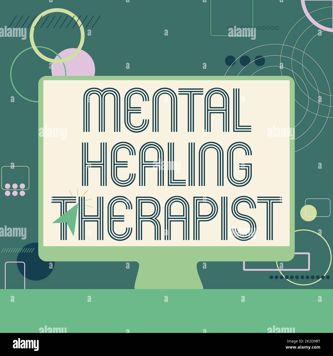 Hand writing sign Mental Healing Therapist. Word Written on Counseling ...