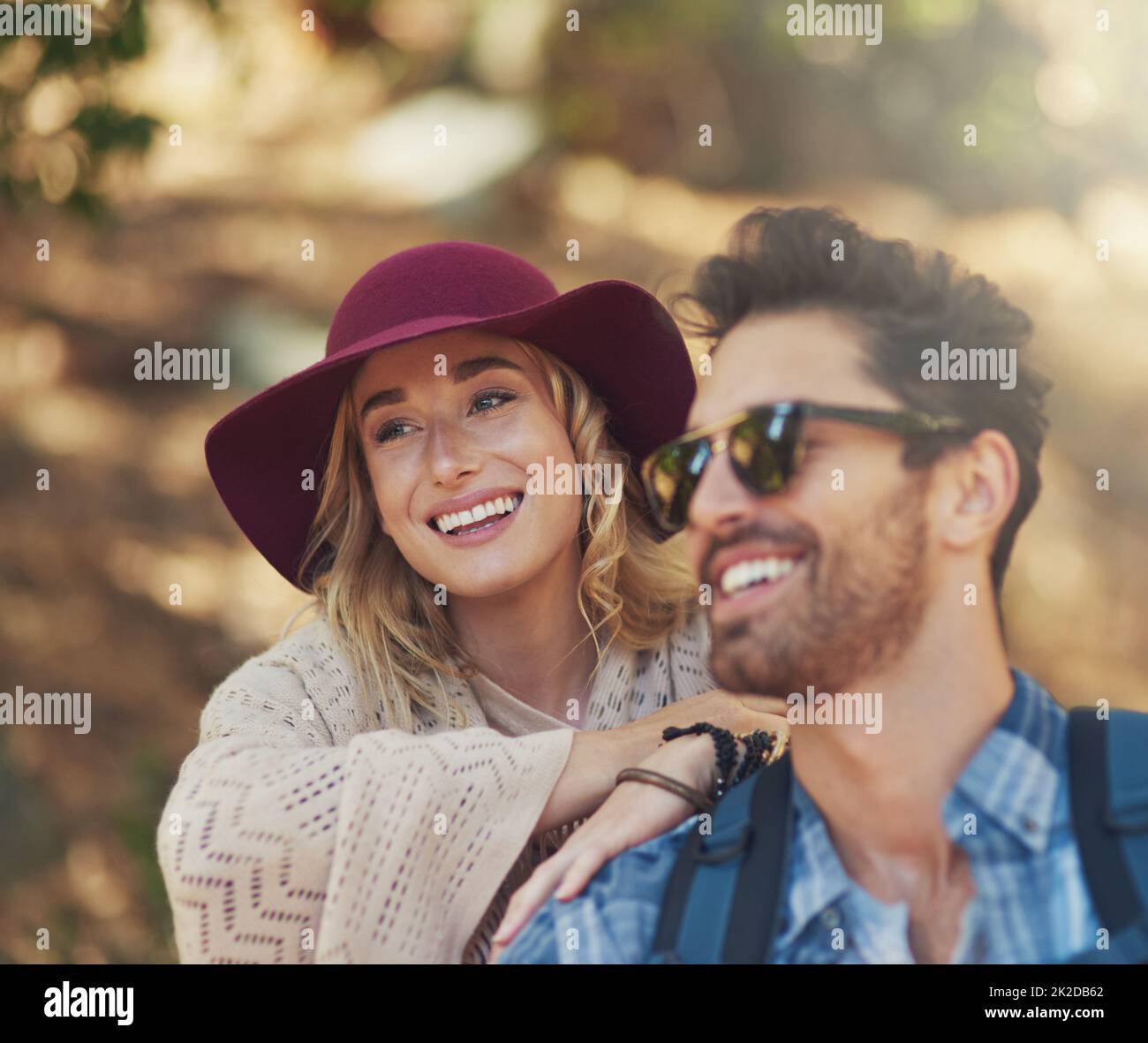 Taking a long look at the nature surrounding them. Cropped shot of an ...