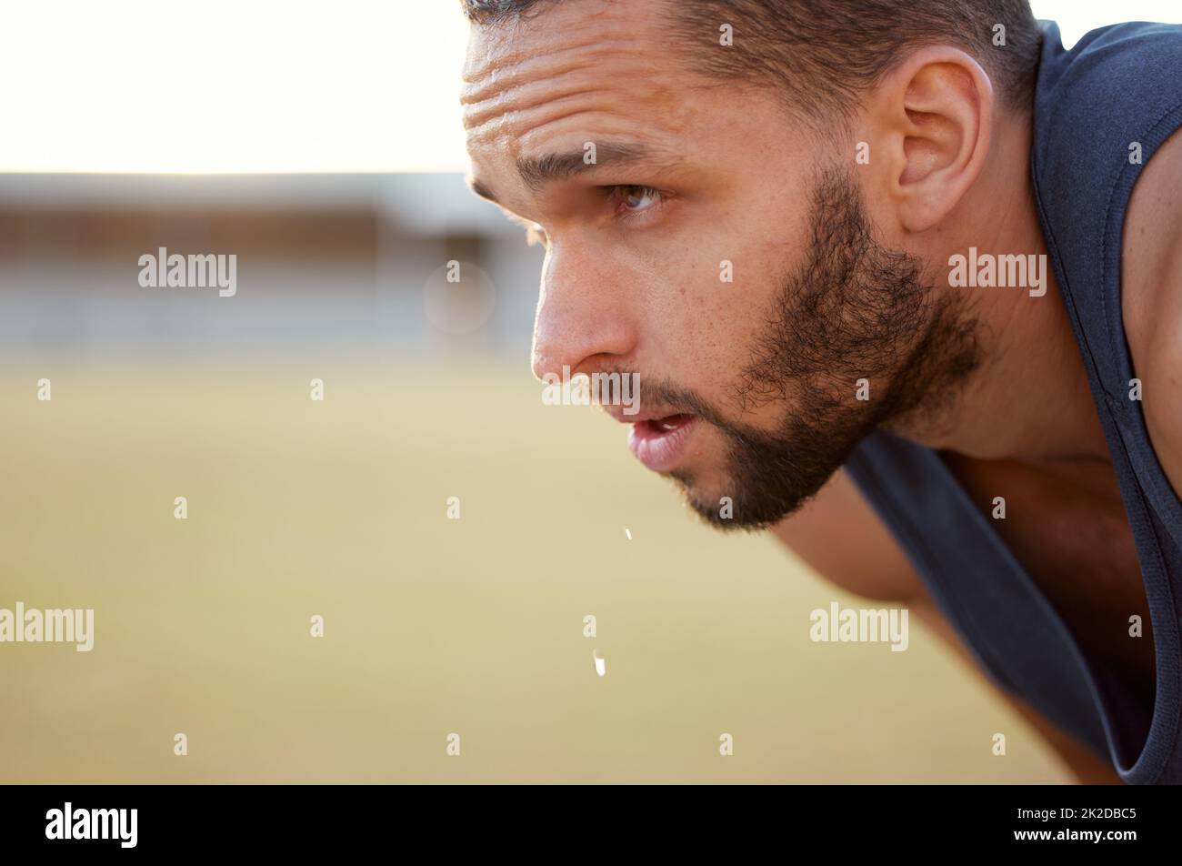 Exhausted athlete sweating hi-res stock photography and images - Alamy