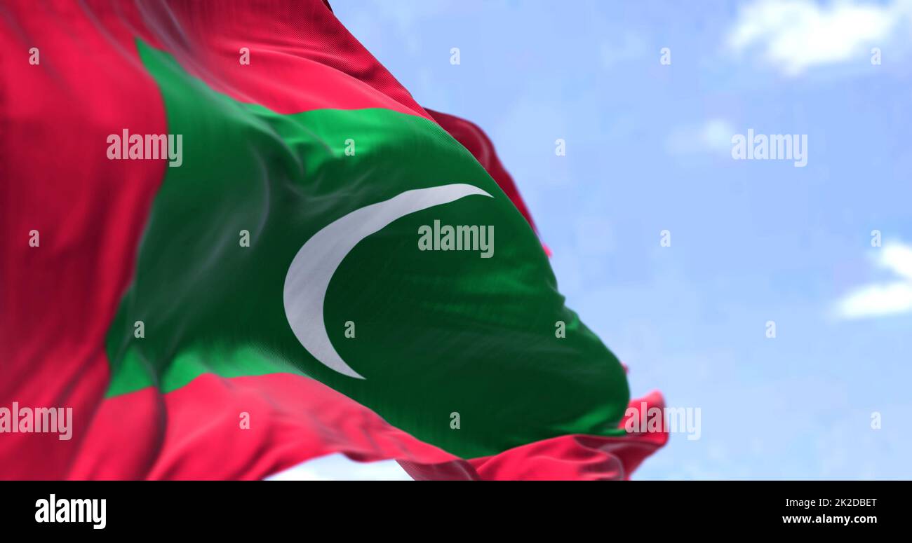 Maldives country flag hi-res stock photography and images - Alamy