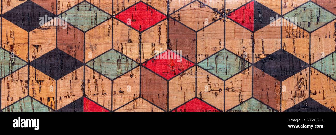 Seamless background with a colorful printed cork pattern texture of ...