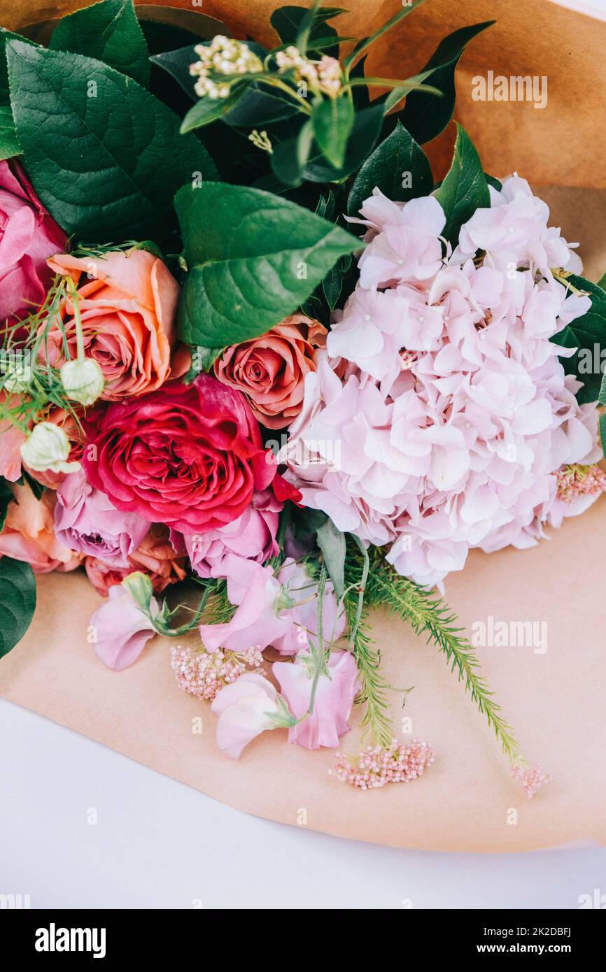 flower in basket, florist Stock Photo - Alamy