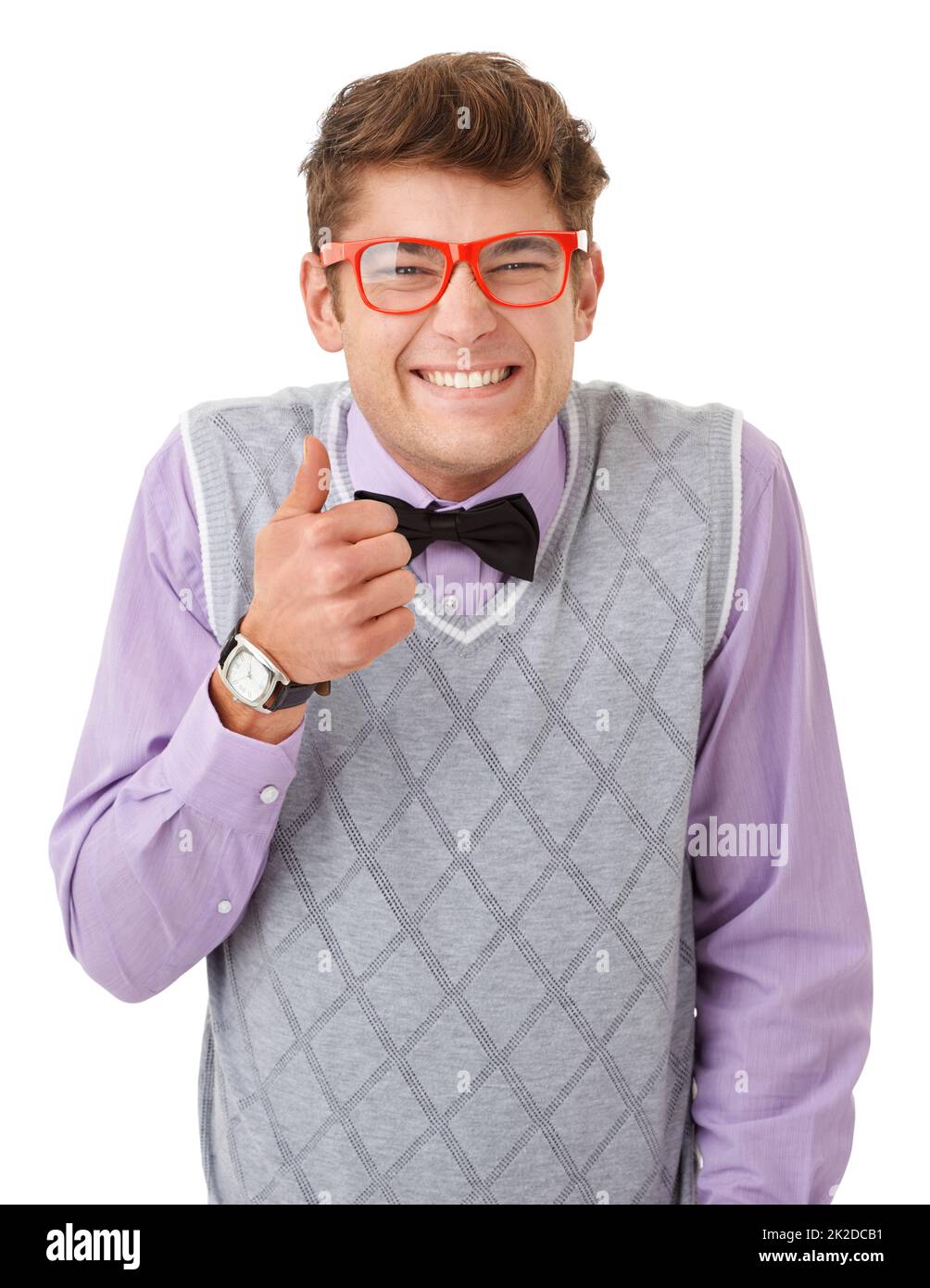 Studio portrait of a nerdy young man giving the thumbs up to the camera ... Studio portrait of a nerdy young man giving the thumbs up to the camera ...