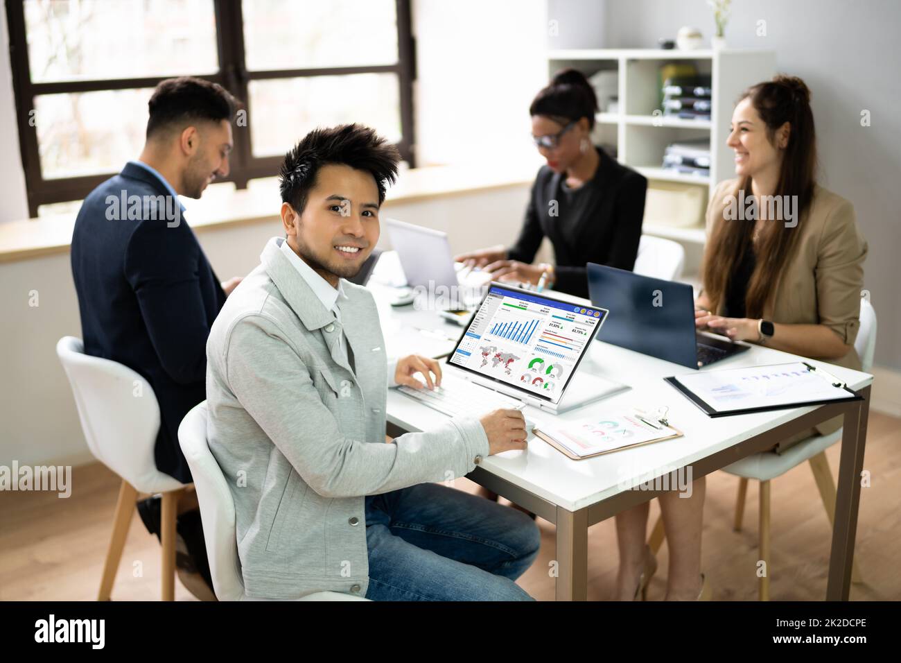 Business People Meeting Teamwork. Diverse Staff Stock Photo - Alamy