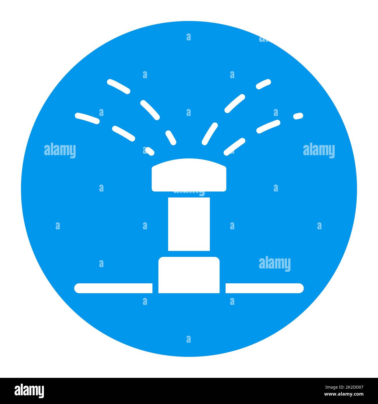 Garden automatic water sprinkler vector icon Stock Photo - Alamy