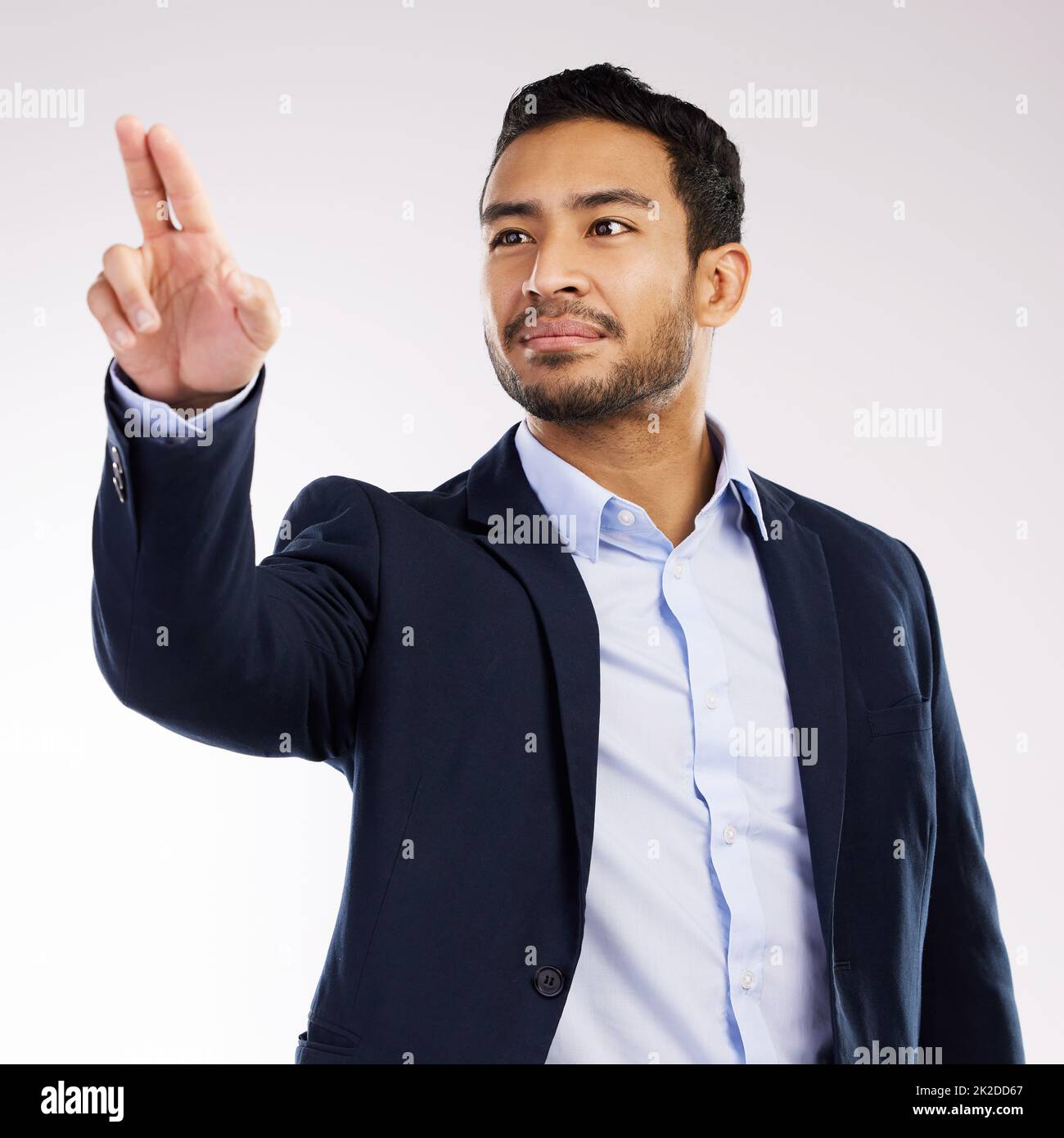 Businessman pointing modern building hi-res stock photography and ...