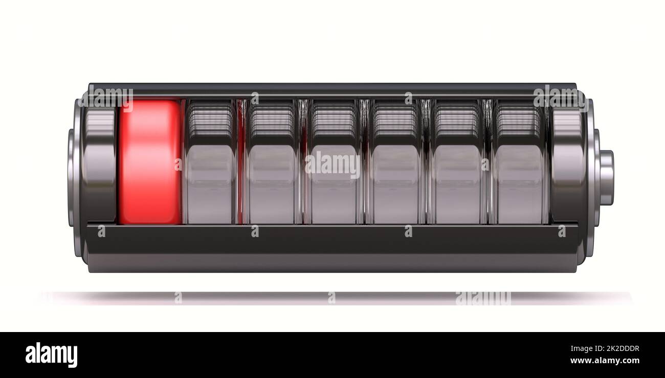 Battery charging concept Empty battery 3D Stock Photo - Alamy