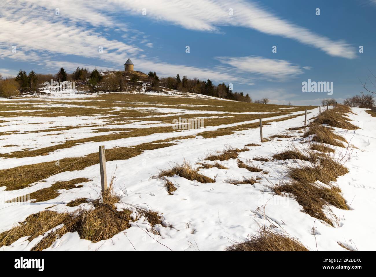 The mining landscape Mednik Hill, UNESCO World Heritage site Stock ...