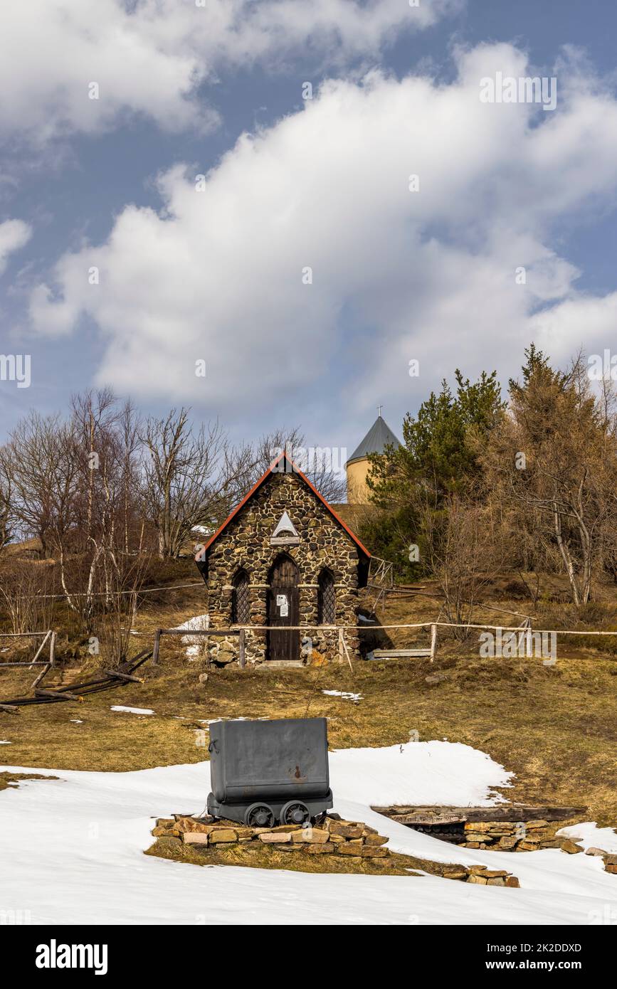 The mining landscape Mednik Hill, UNESCO World Heritage site Stock ...