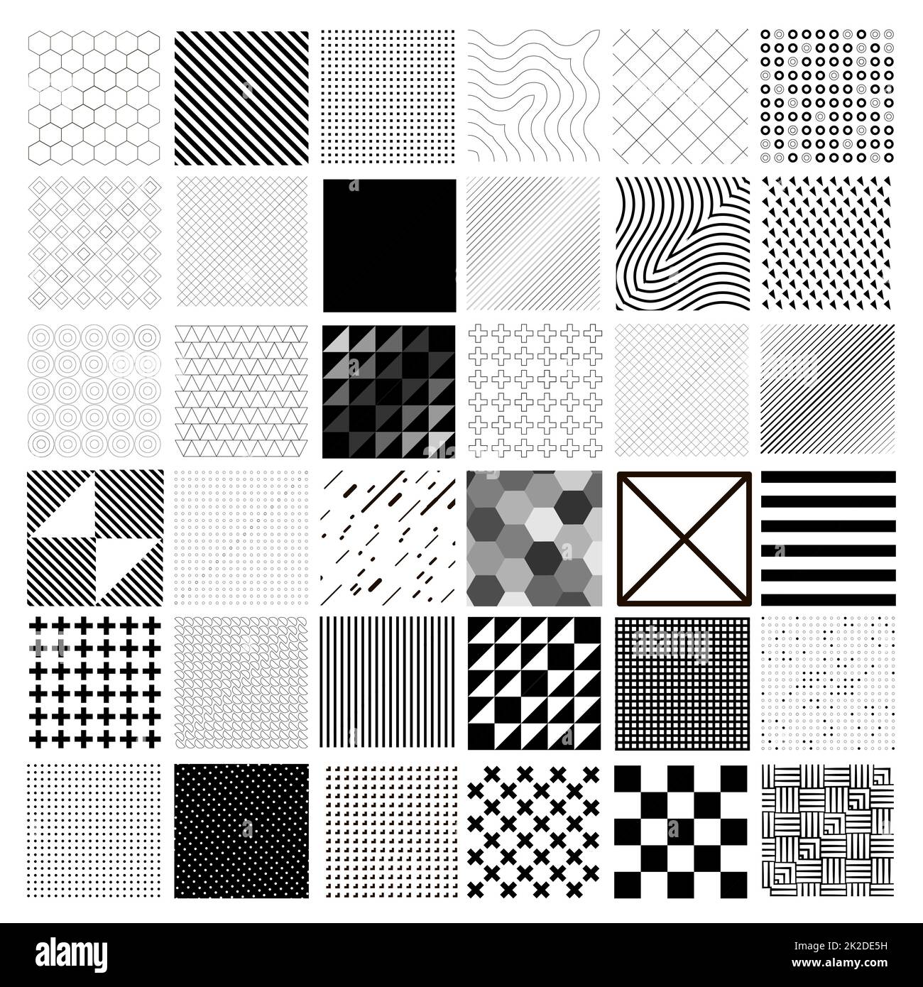 36 pcs different squares with different patterns - Vector Stock Photo ...