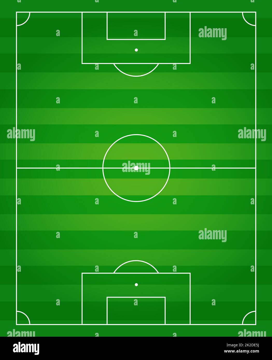 Realistic football field with official markings on the field - Vector ...