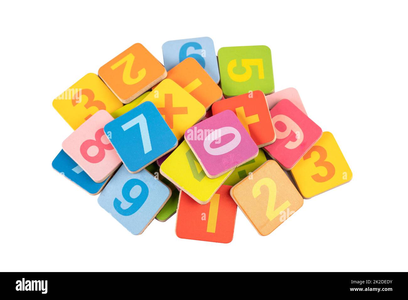 Math number colorful isolated on white background with clipping path ...