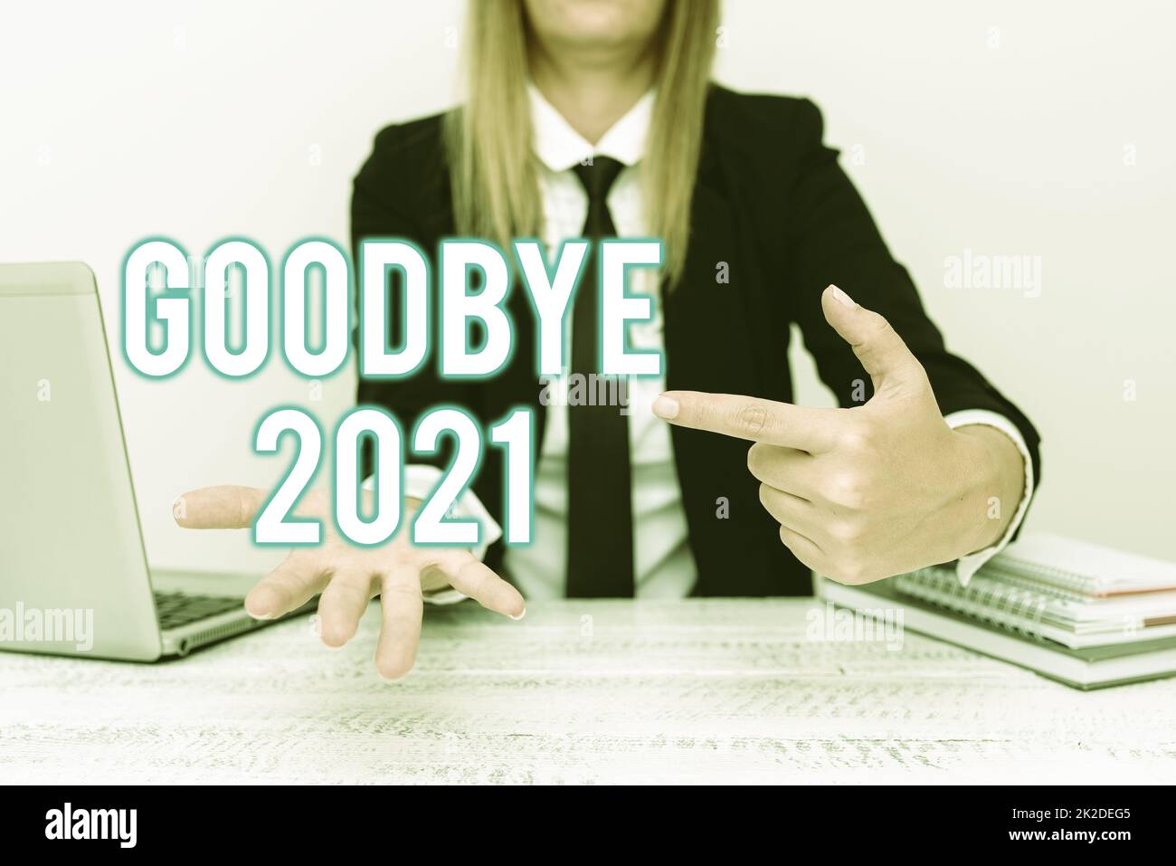 Conceptual caption Goodbye 2021. Word Written on New Year Eve Milestone ...
