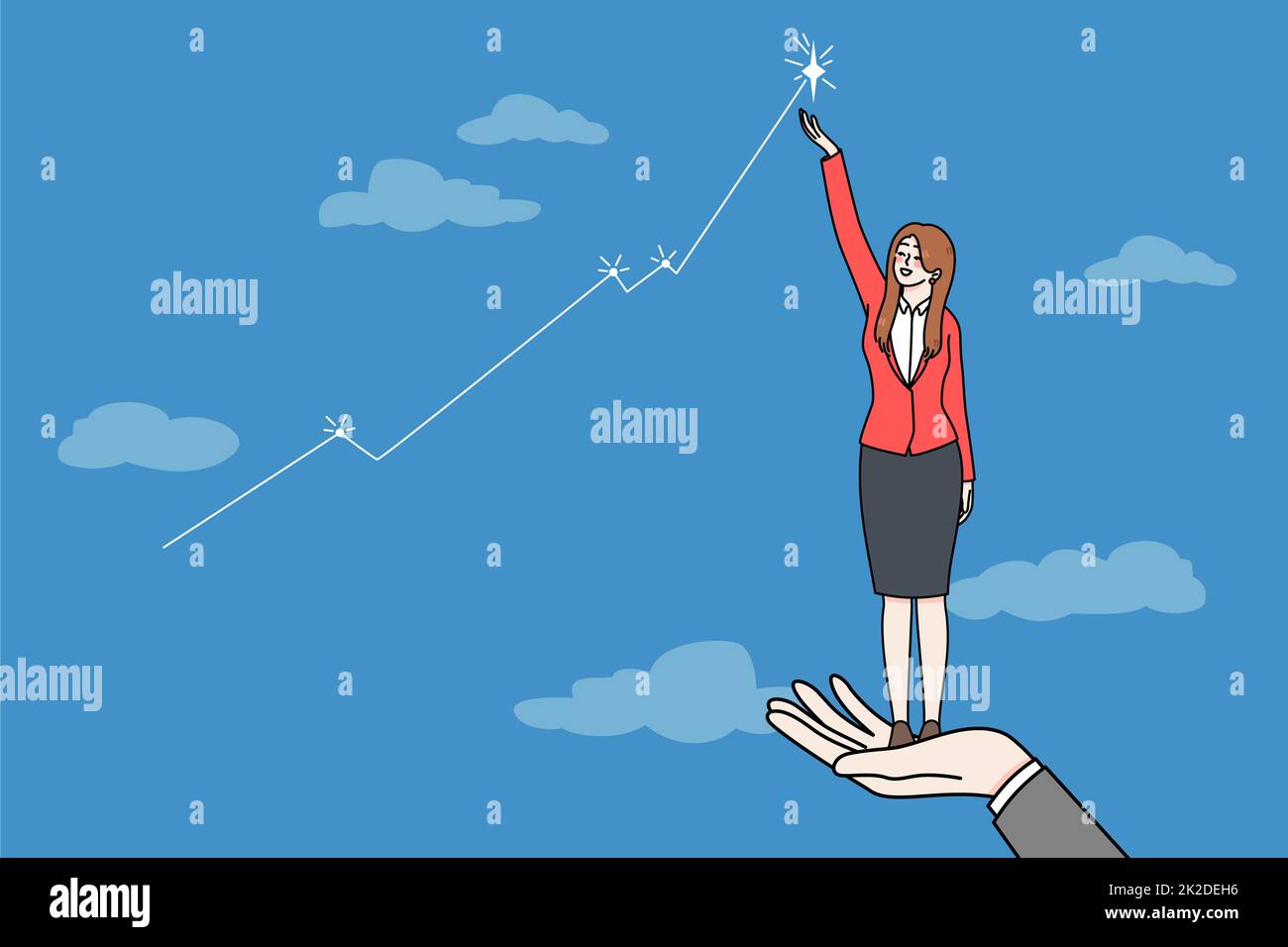 Helping hand illustration hi-res stock photography and images - Alamy