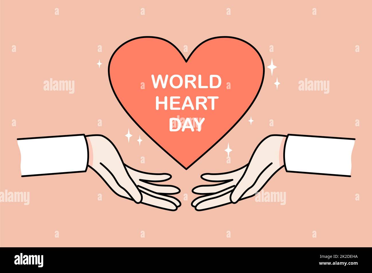 Hands hold heart symbol on world celebration day Stock Photo - Alamy