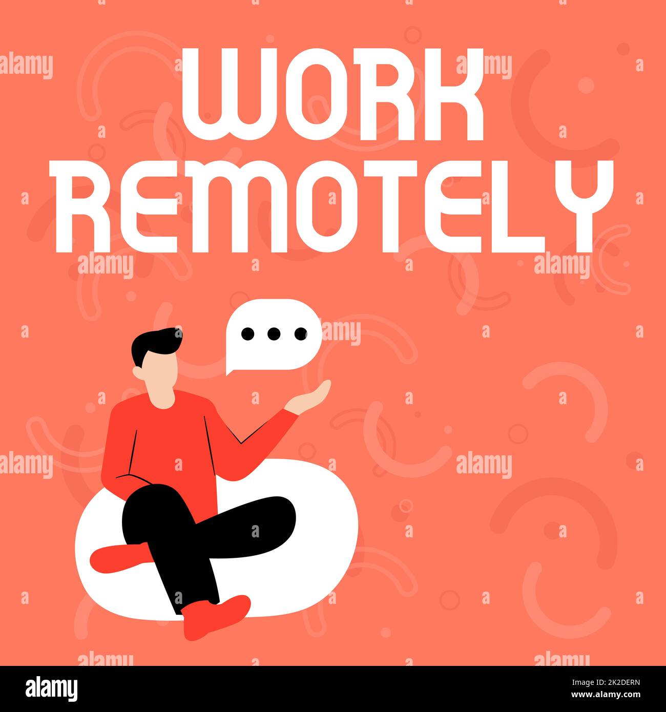 Hand writing sign Work Remotely. Concept meaning Work Remotely ...