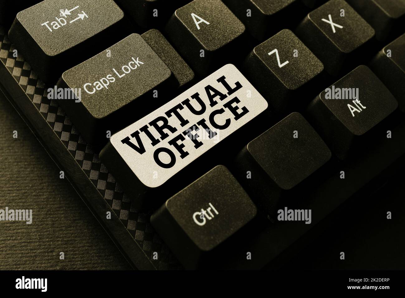 Text showing inspiration Virtual Office. Business overview part of ...