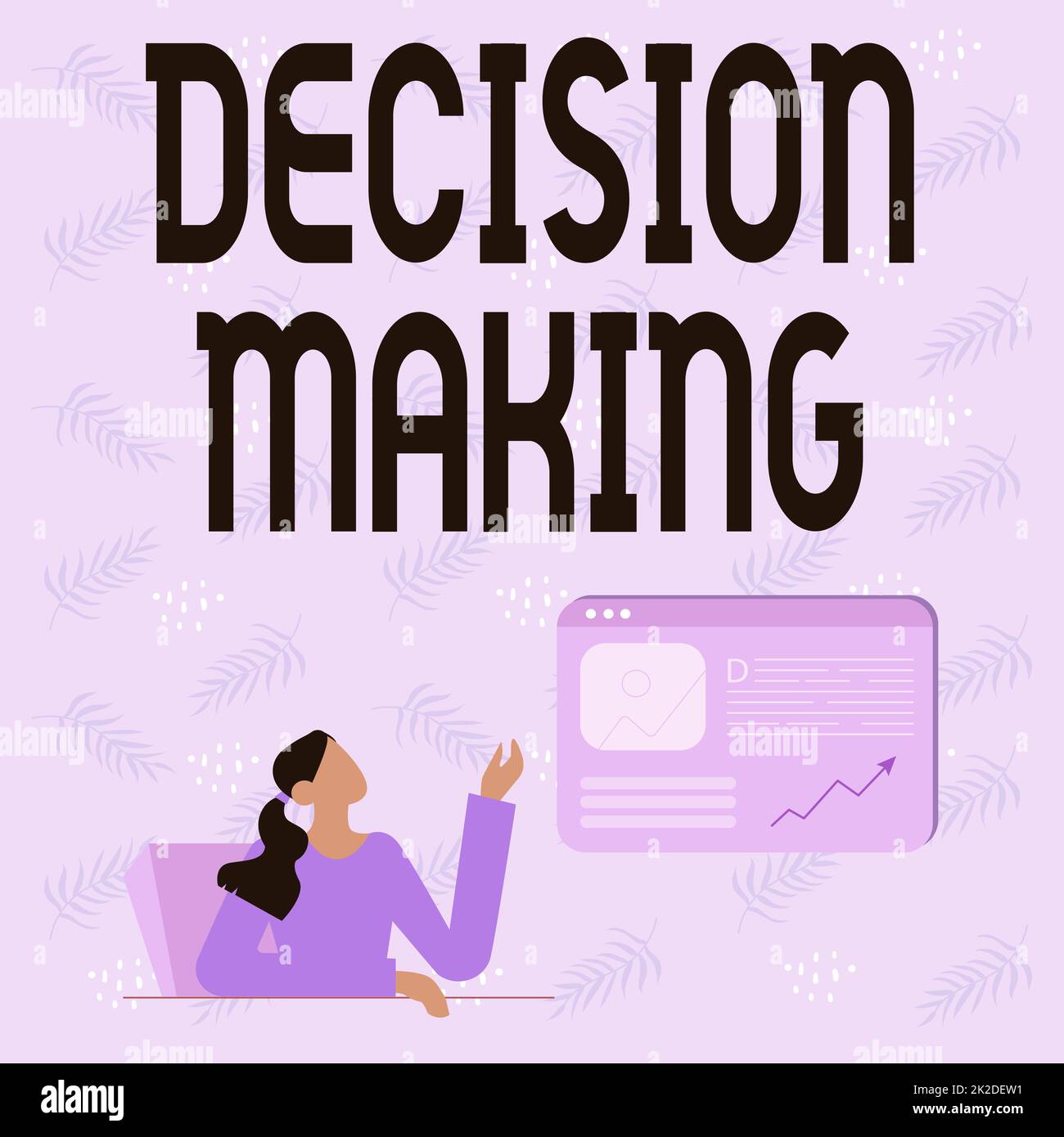 Conceptual caption Decision Making. Business overview The act of ...