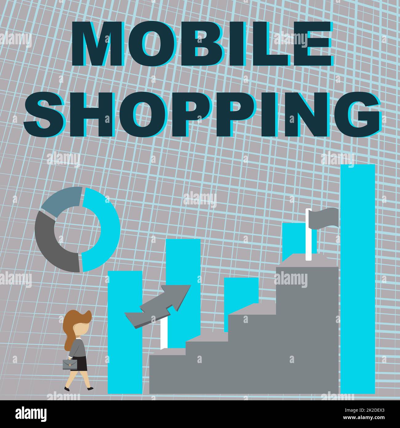 Hand writing sign Mobile Shopping. Concept meaning Buying and selling ...