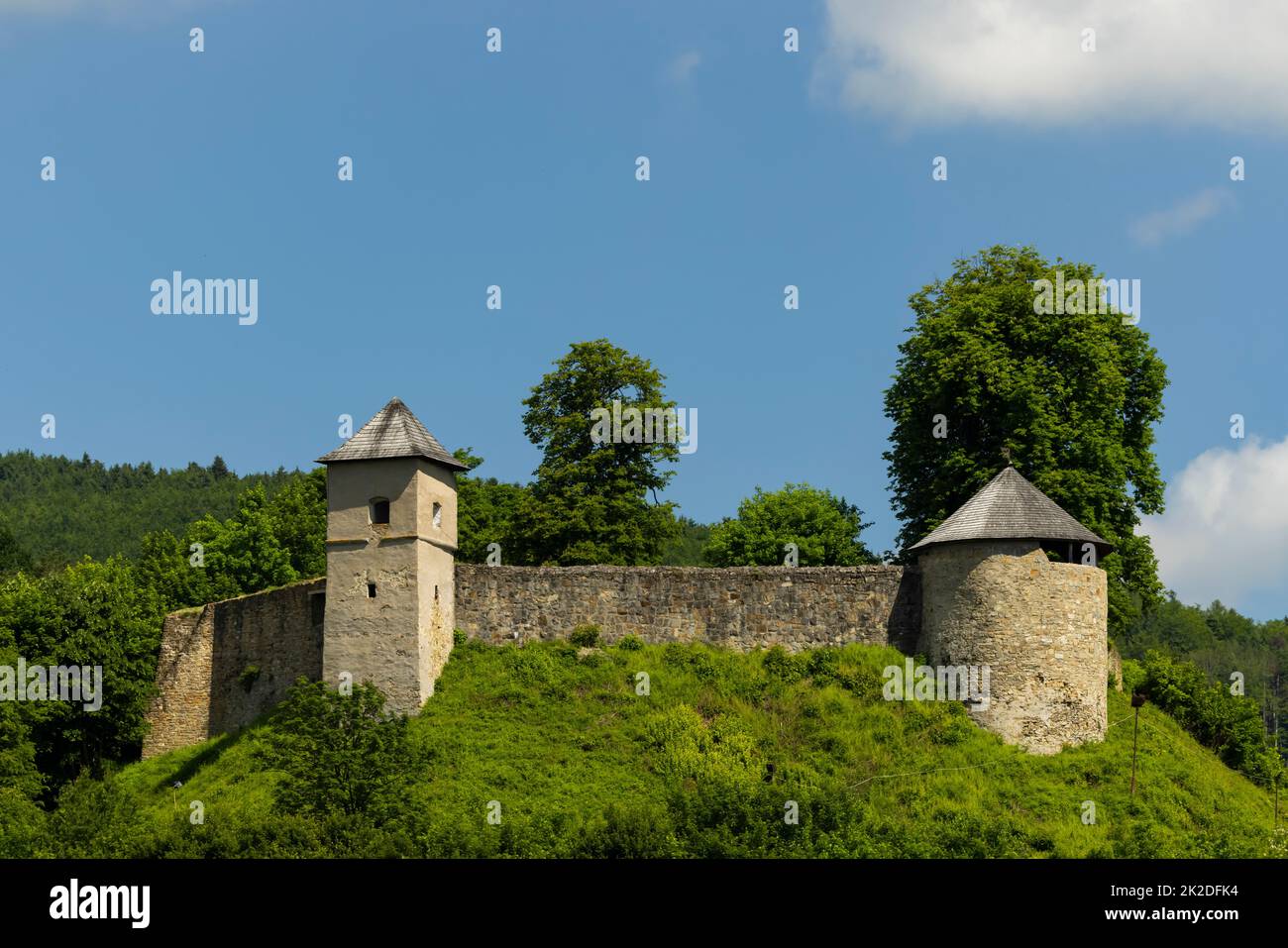 Brumov castle in Brumov Bylnice, Moravia, Czech Republic Stock Photo ...