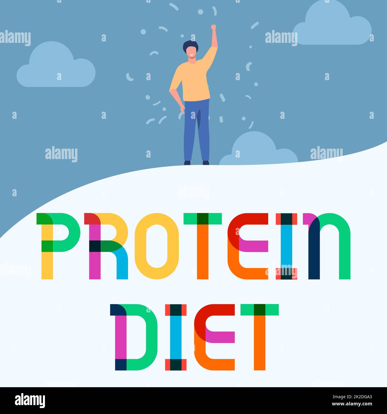 Handwriting text Protein Diet. Business idea low in fat or carbohydrate ...