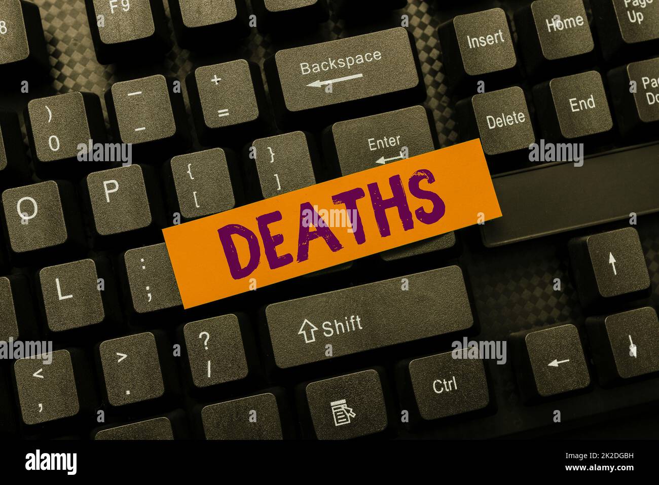 Hand writing sign Deaths. Internet Concept permanent cessation of all ...