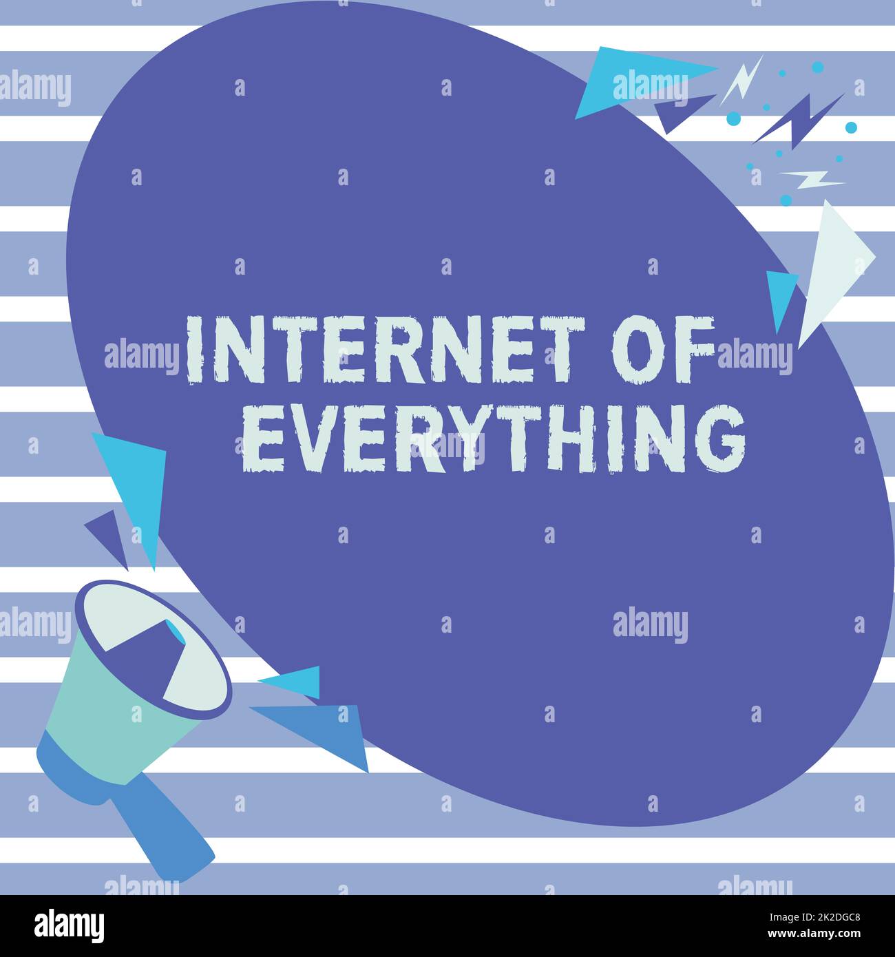 Conceptual display Internet Of Everything. Concept meaning network of ...