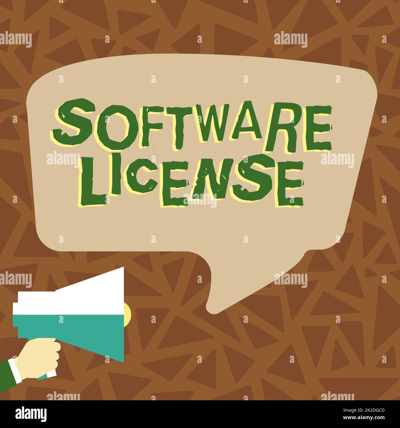 Text showing inspiration Software License. Business overview legal ...