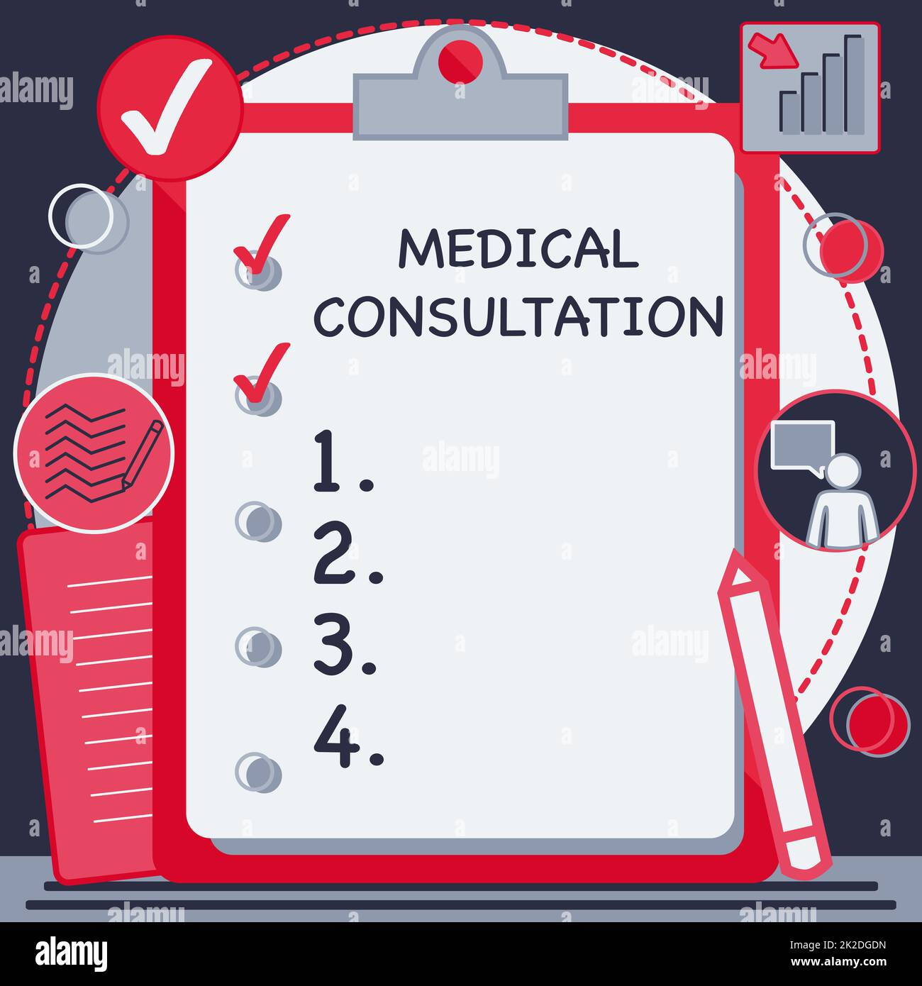 Conceptual caption Medical Consultation. Word Written on a rendering of ...