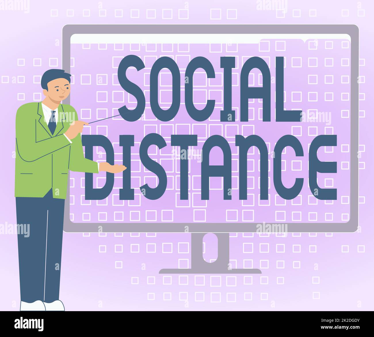 Writing displaying text Social Distance. Concept meaning maintaining a ...